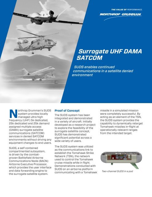 Surrogate UHF DAMA SATCOM - Northrop Grumman Corporation