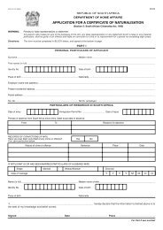 BI-84) Form 11 DEPARTMENT OF HOME AFFAIRS ... - South Africa