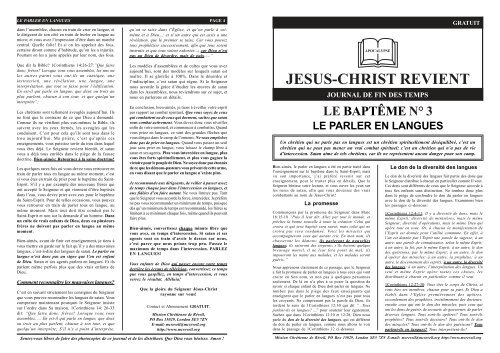 JESUS-CHRIST REVIENT - mcreveil.org