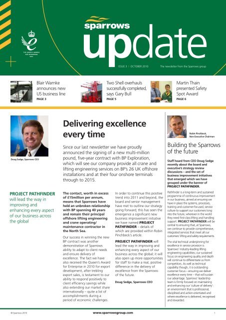 Delivering excellence every time - Sparrows Delivering excellence every time - Sparrows