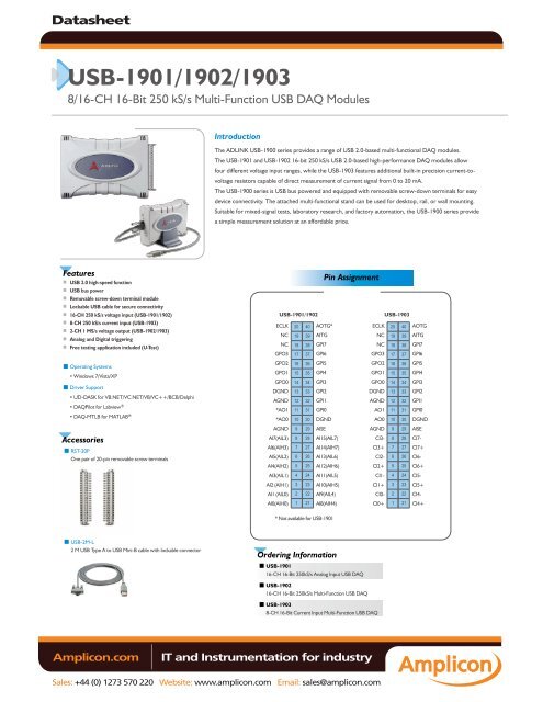 USB-1901/1902/1903 - Amplicon