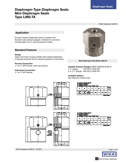 Data sheet - WIKA