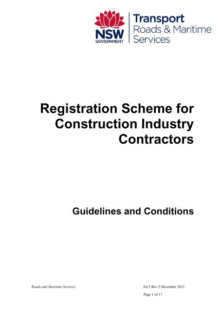 Registration Scheme for Construction Industry Contractors (PDF)