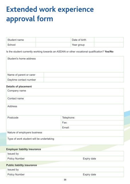 Extended work experience approval form - London Borough of ...