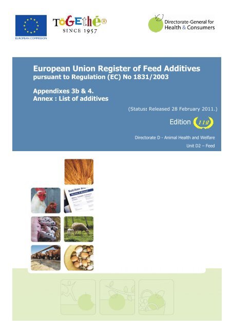 European Union Register of Feed Additives - Platform-Fefana!