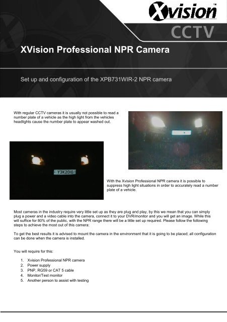 XVision Professional NPR Camera - Y3k.com