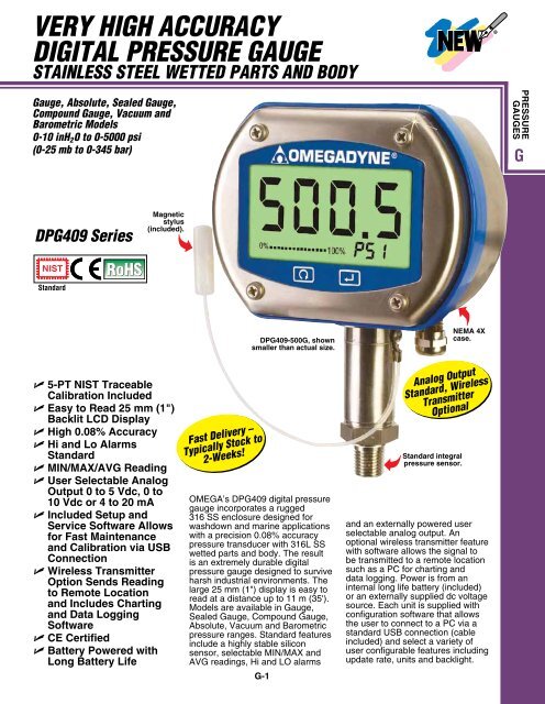 Very high Accuracy Digital pressure Gauge
