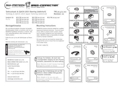 Anbauanleitung (PDF) - SW-MOTECH Shop