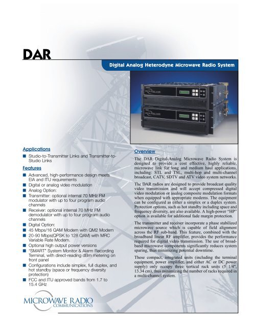 Digital Analog Heterodyne Microwave Radio System