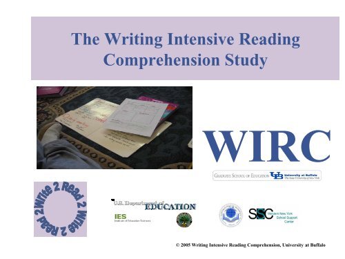 "Writing Intensive Reading Comprehension" (WIRC) - UB Graduate ...