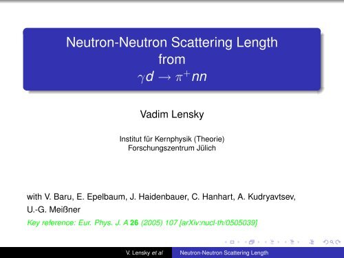 Neutron-Neutron Scattering Length from d+ nn