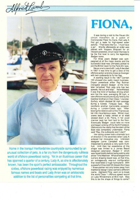 1988 Lady Arran - Powerboat Archive