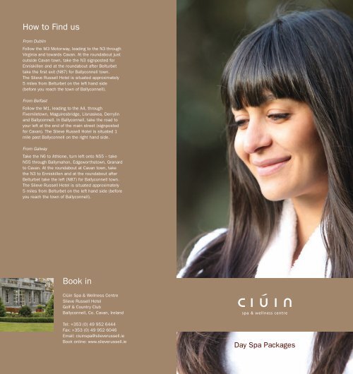 Ciuin Spa Day Packages - Slieve Russell Hotel