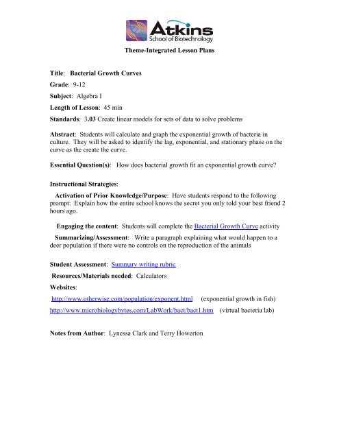 Exponential Models Teaching Resources