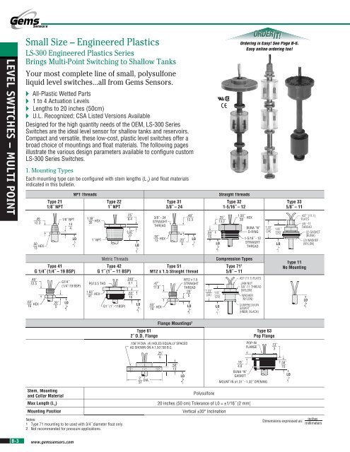 Download PDF - Pressure Switch Instruments - Gems Sensors