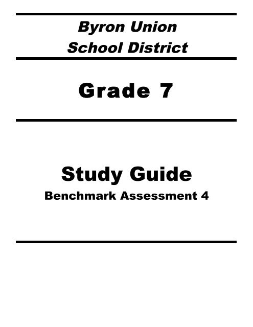 BUSD Grade 7 Study Guide 4