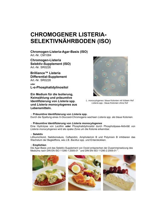 Beschreibung des NÃ¤hrbodens CM1084 aus dem Oxoid ... - mibius