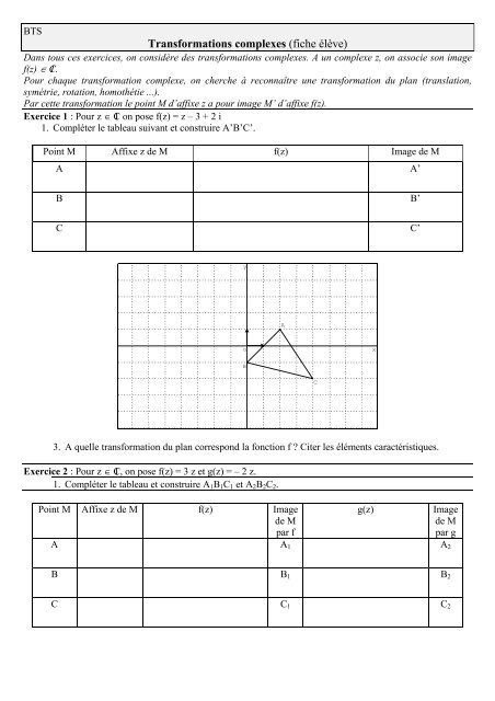 transformation géométrique mathématiques
