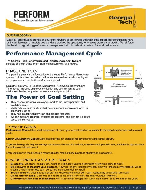 Performance Management Cycle The Power of Goal Setting
