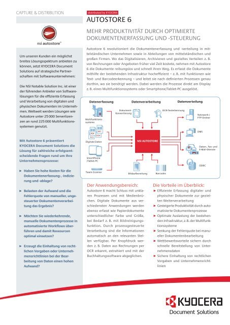 Datenblatt Autostore - Kyocera