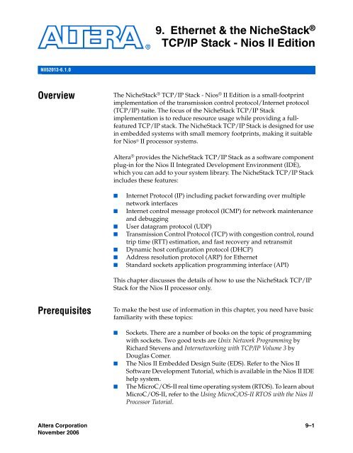 Ethernet & the NicheStackÂ® TCP/IP Stack - Faculty.lasierra.edu