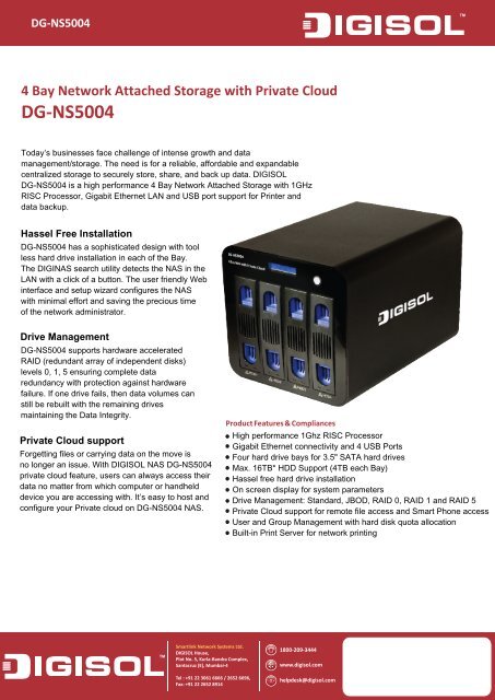 DG-NS5004 - Digisol.com