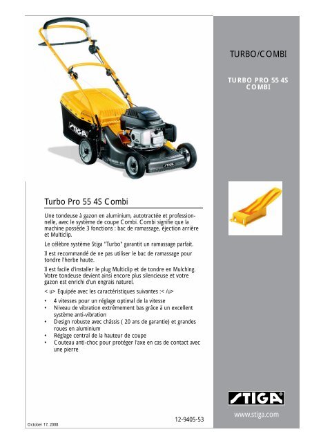 Turbo Pro 55 4S Combi TURBO/COMBI - Stiga.org