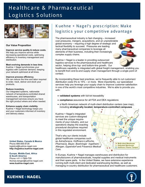 Healthcare, Pharmaceutical Logistics Solutions - Kuehne + Nagel
