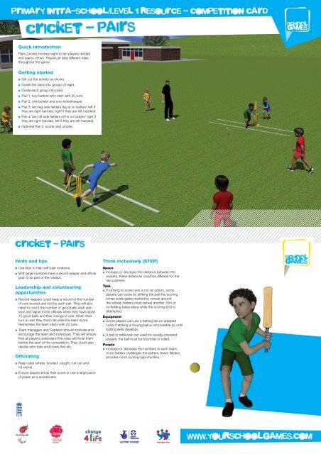 cricket - pairs - School Games