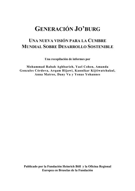 worldsummit2002.de - World Summit on Sustainable Development