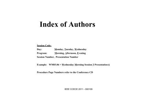Author Index - IEEE