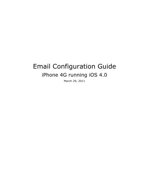Email Configuration Guide Opensrs