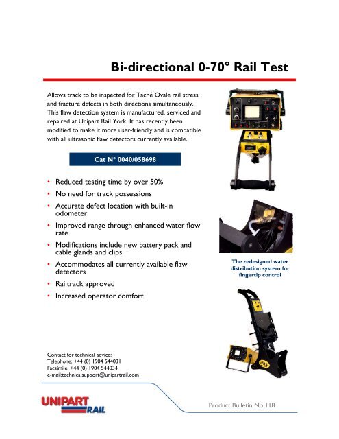 NDT Trolley - Unipart Rail