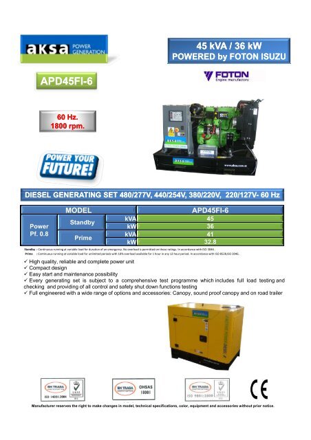 APD45FI-6 - AKSA POWER GENERATION-generator,generator set ...