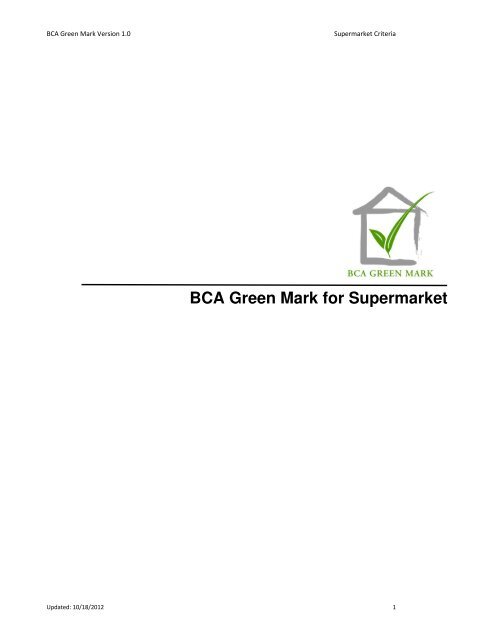 BCA Green Mark for Supermarket