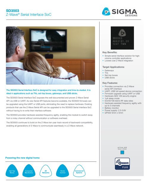 download brochure - Sigma Designs