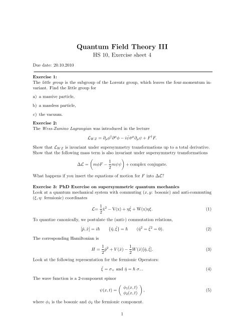 Quantum Field Theory III