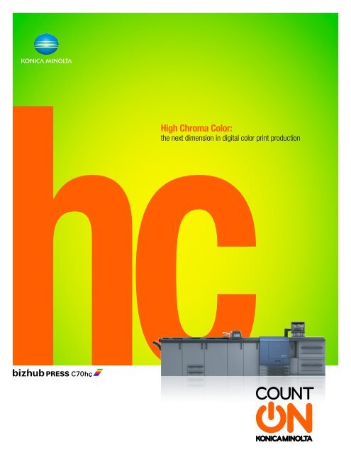 bizhub PRESS C70hc - Konica Minolta