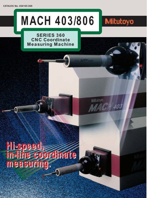 MACH 403/806 - Mitutoyo America Corporation