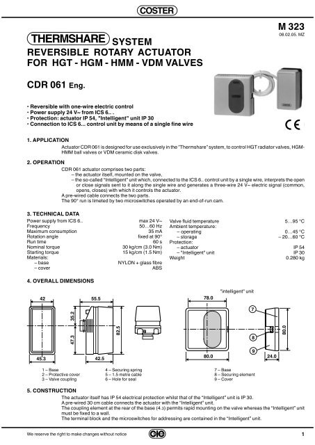 M 323 CDR 061 Eng. - Coster
