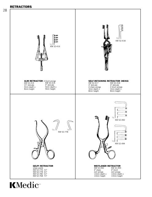 KMedic Vickers Retractors
