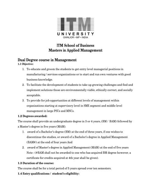 Download Brochure - ITM University