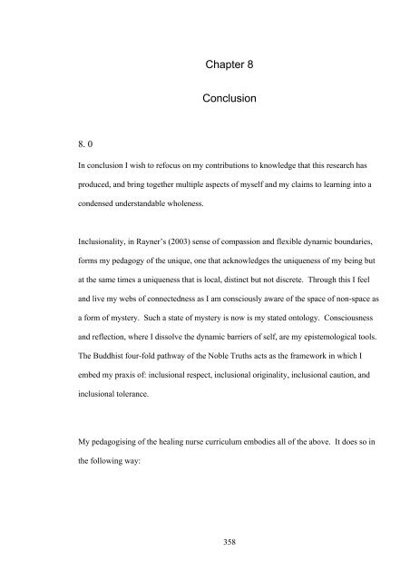 Chapter 8 Conclusion - Action Research @ actionresearch.net