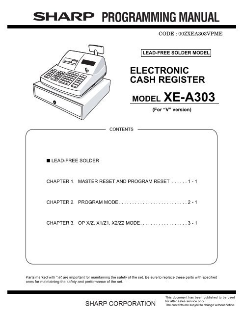 Download the XE-A303 Programming Manual