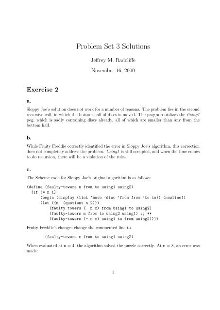 Problem Set 3 Solutions - Math Vids