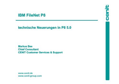 IBM FileNet Deployment Manager - Cenit AG Systemhaus