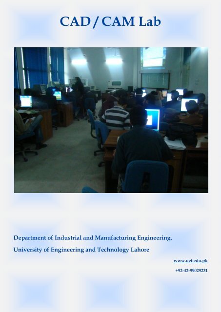 CAD / CAM Lab - University of Engineering & Technology - Lahore
