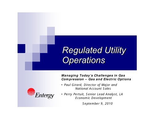 Regulated Utility Operations Regulated Utility Operations