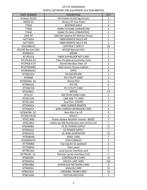 Equipment List.pdf - Public Surplus