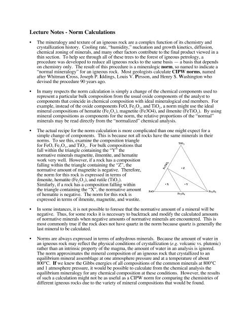 Lecture Notes - Norm Calculations